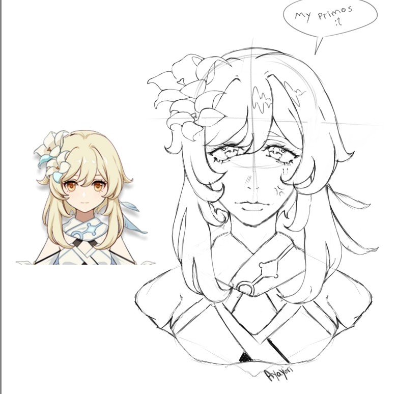 Lumine sketch ^^ Genshin Impact | HoYoLAB