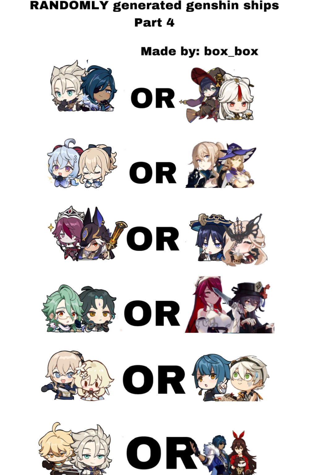 Randomly generated genshin ships part 4🍃 Genshin Impact | HoYoLAB