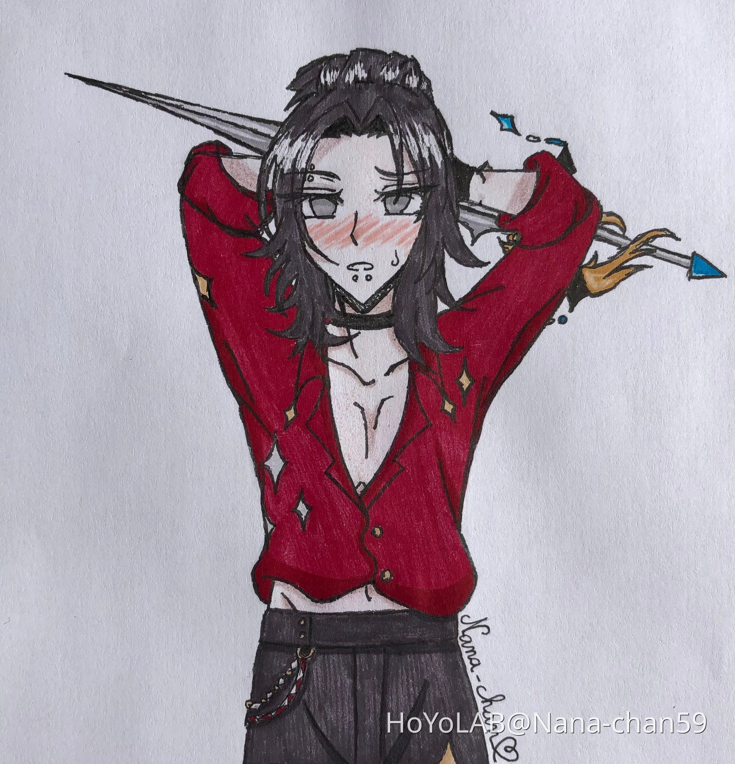 Lil drawing for @yui « Exorcists Bidding » art challenge featuring Shikki