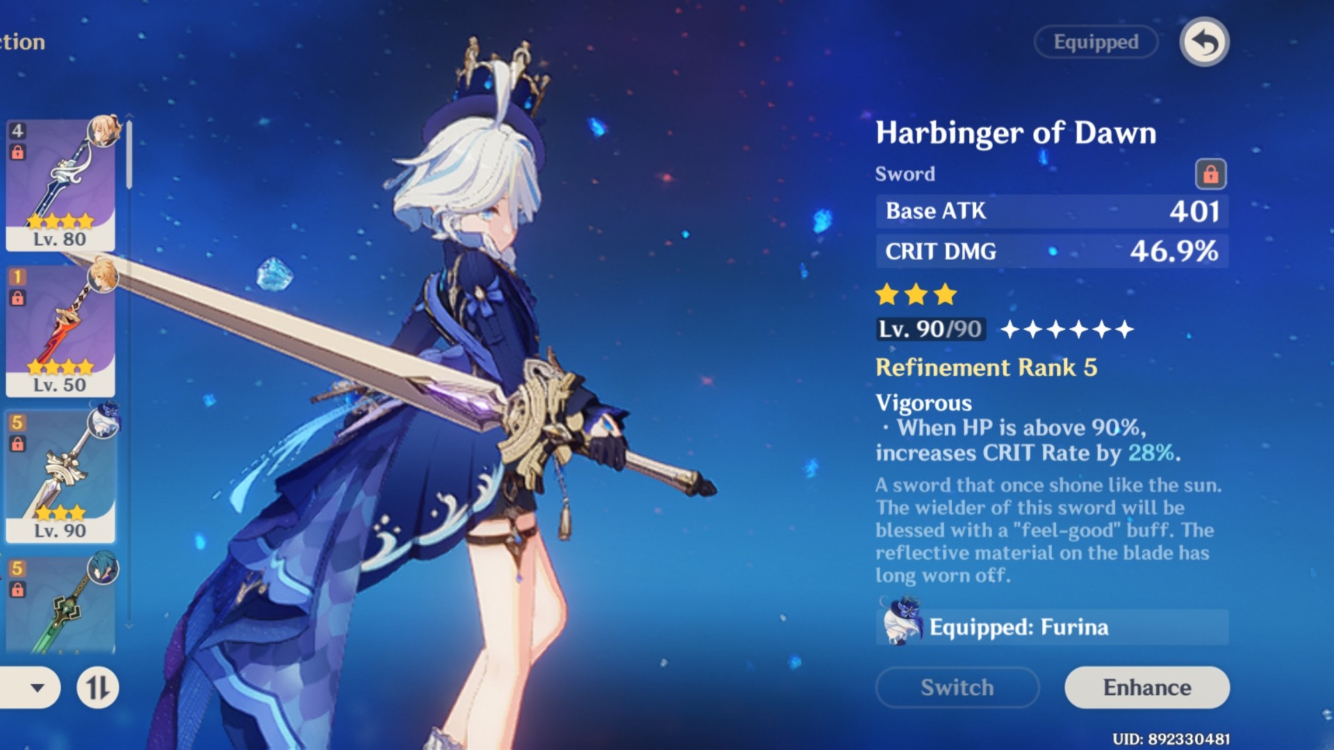 Best F2P sword for Furina ? Genshin Impact | HoYoLAB