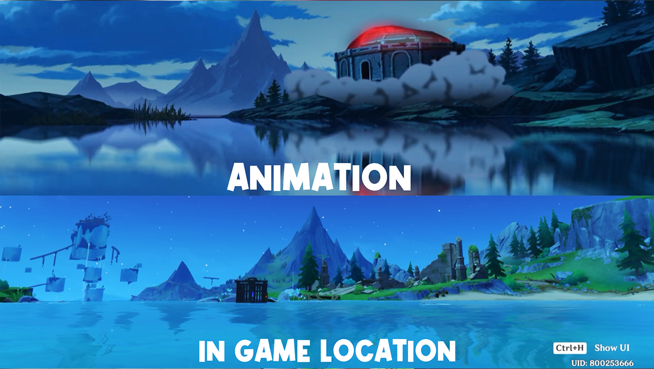 Animation vs In game Location Arlecchino vs Crucabena Genshin Impact ...