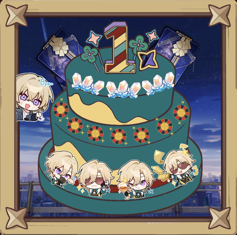 Aventurine-inspired cake Honkai: Star Rail | HoYoLAB