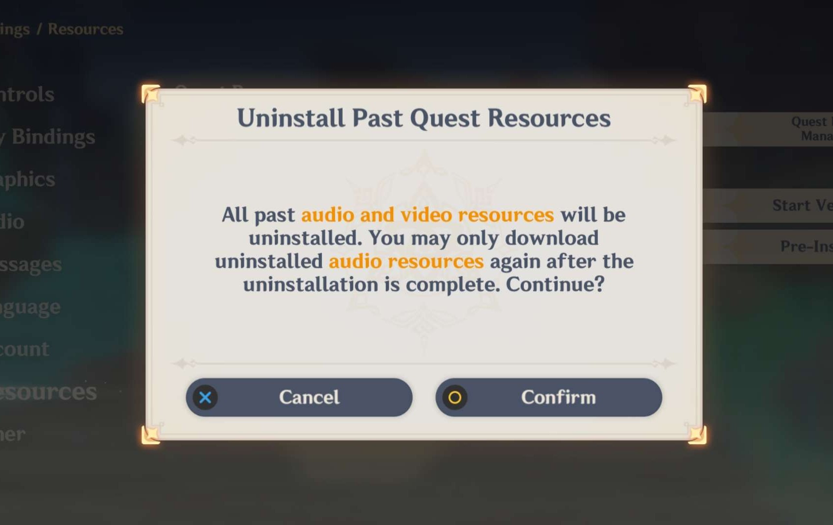 Uninstall Past Quest Resources Genshin Impact | HoYoLAB