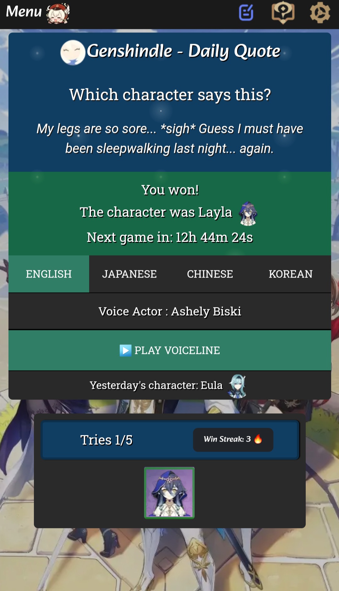Daily Genshindle! Genshin Impact | HoYoLAB