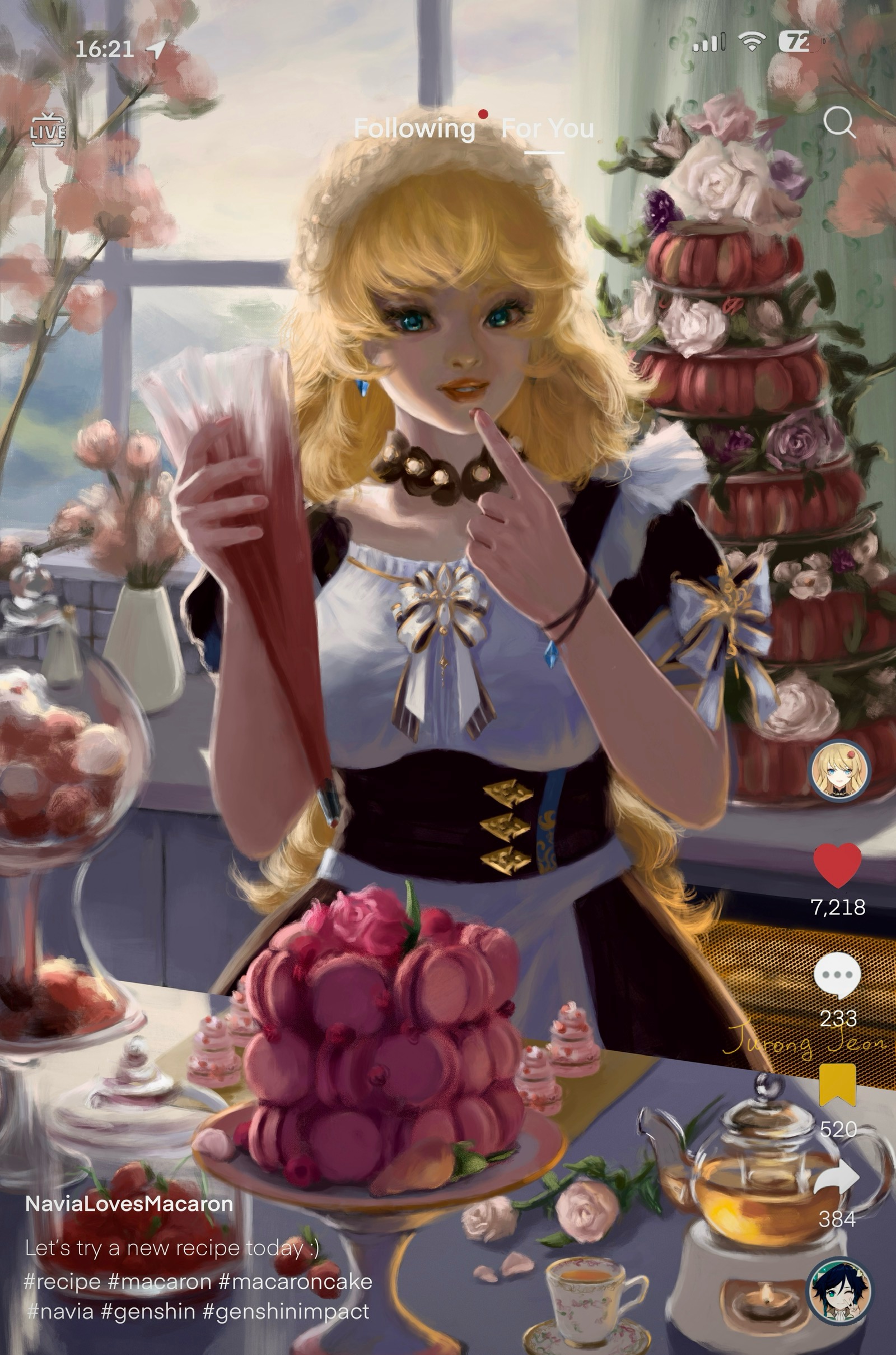 Navia as a Macaron TikToker Genshin Impact | HoYoLAB