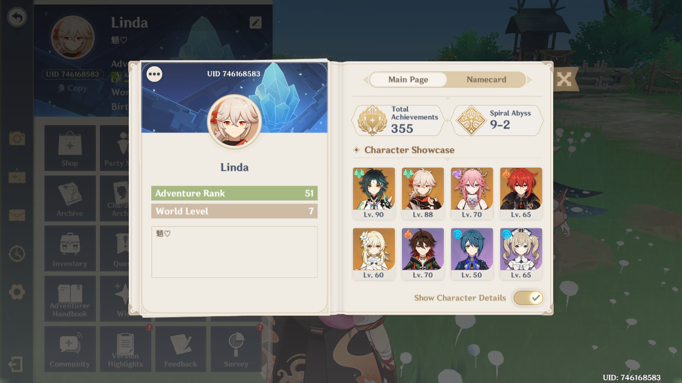 UID 746168583 Genshin Impact | HoYoLAB