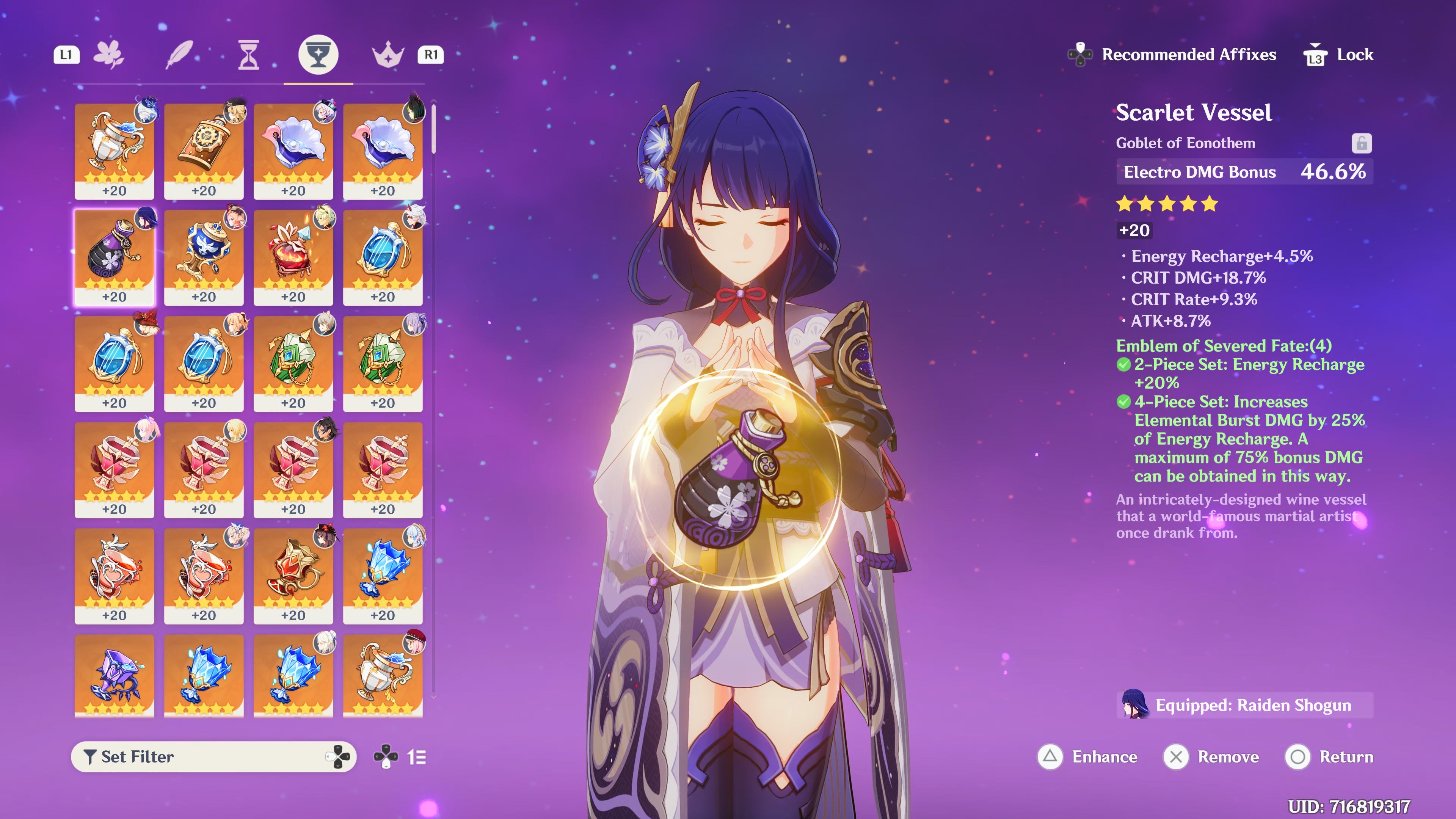 My best Artifact for Raiden Genshin Impact | HoYoLAB