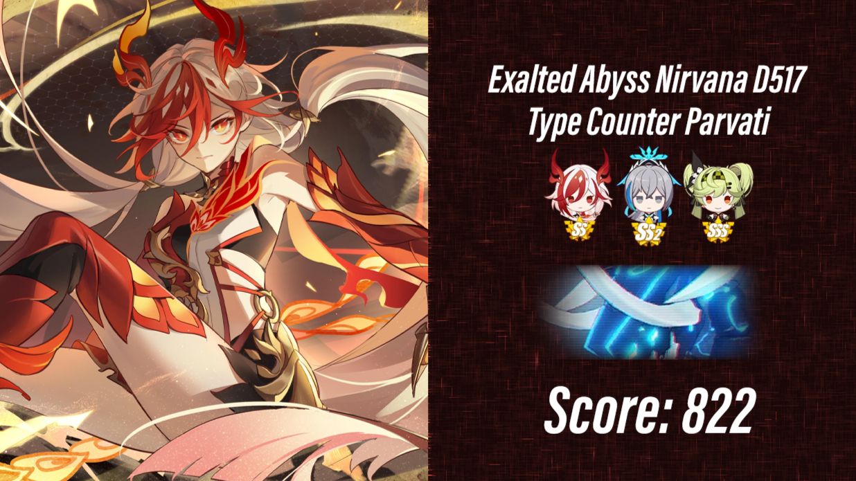 EX Abyss Nirvana - Type Counter Parvati D517 (822 Pts) FV (SS0)/HoTr (SS2)/CN (SSS) Honkai ...