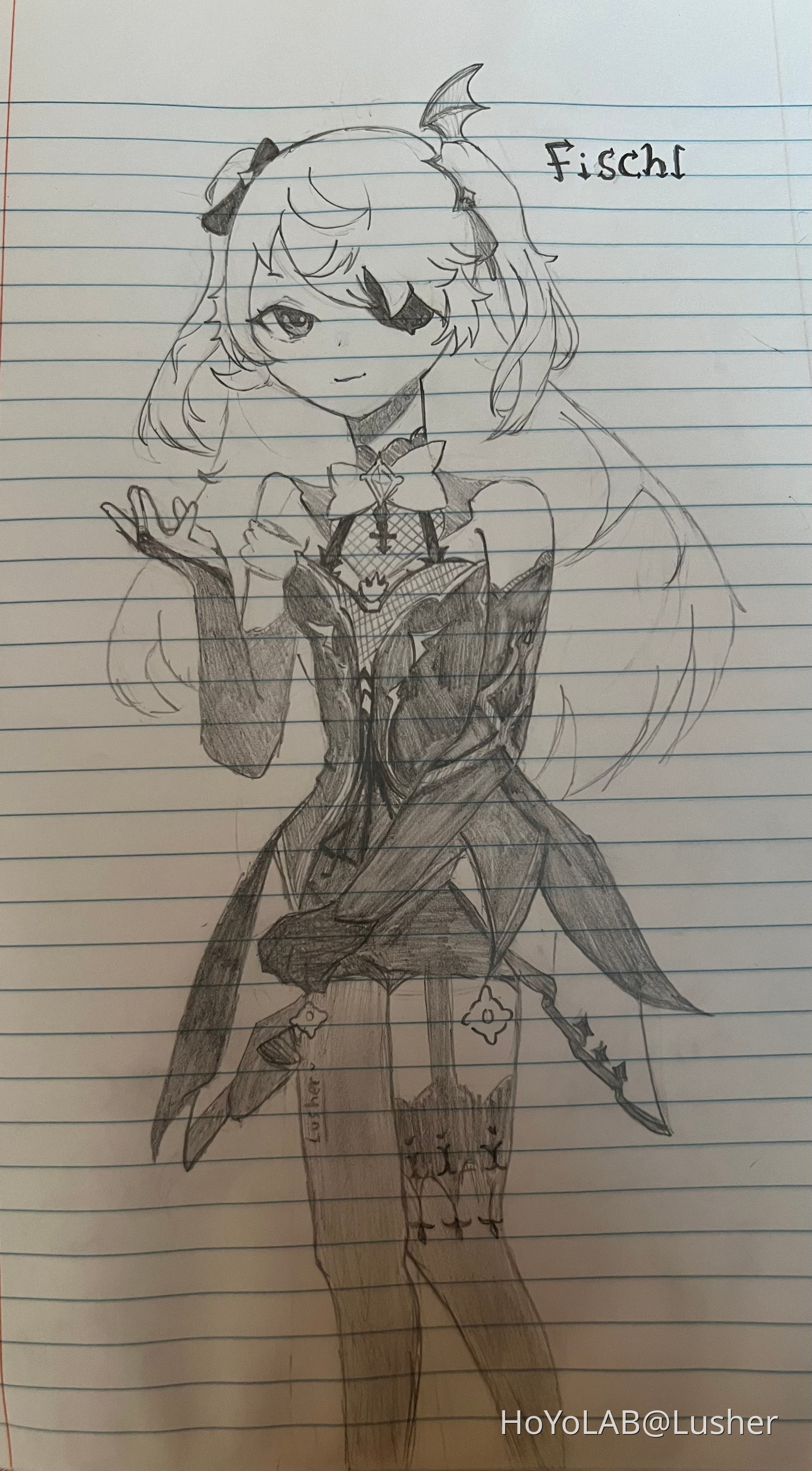 Fischl (still need to draw the bow) Genshin Impact | HoYoLAB