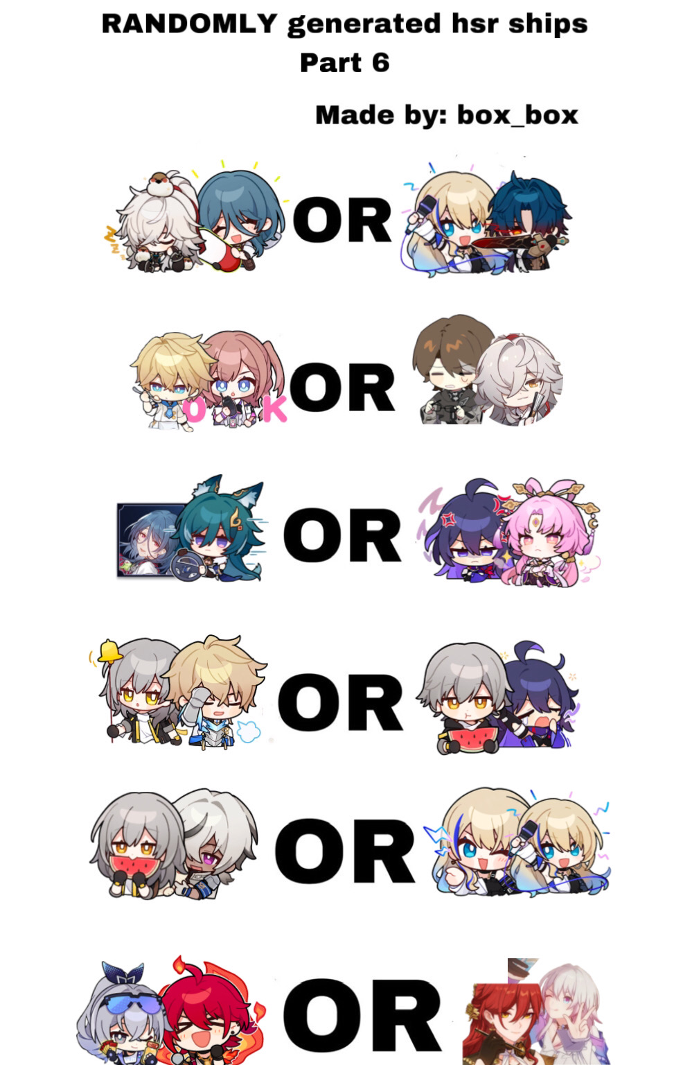 Randomly generated hsr ships, part 6🌺 Honkai: Star Rail | HoYoLAB