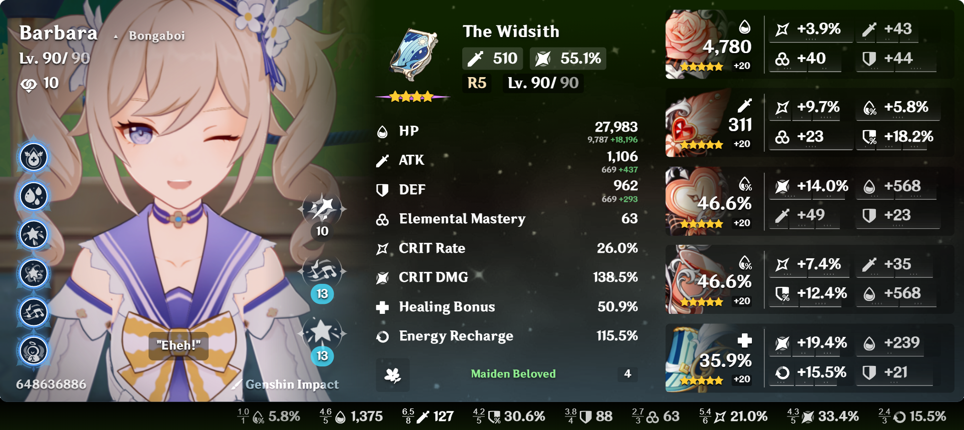 I believe in BarbaraDPS.EXE Supremacy. Maybe. Genshin Impact | HoYoLAB