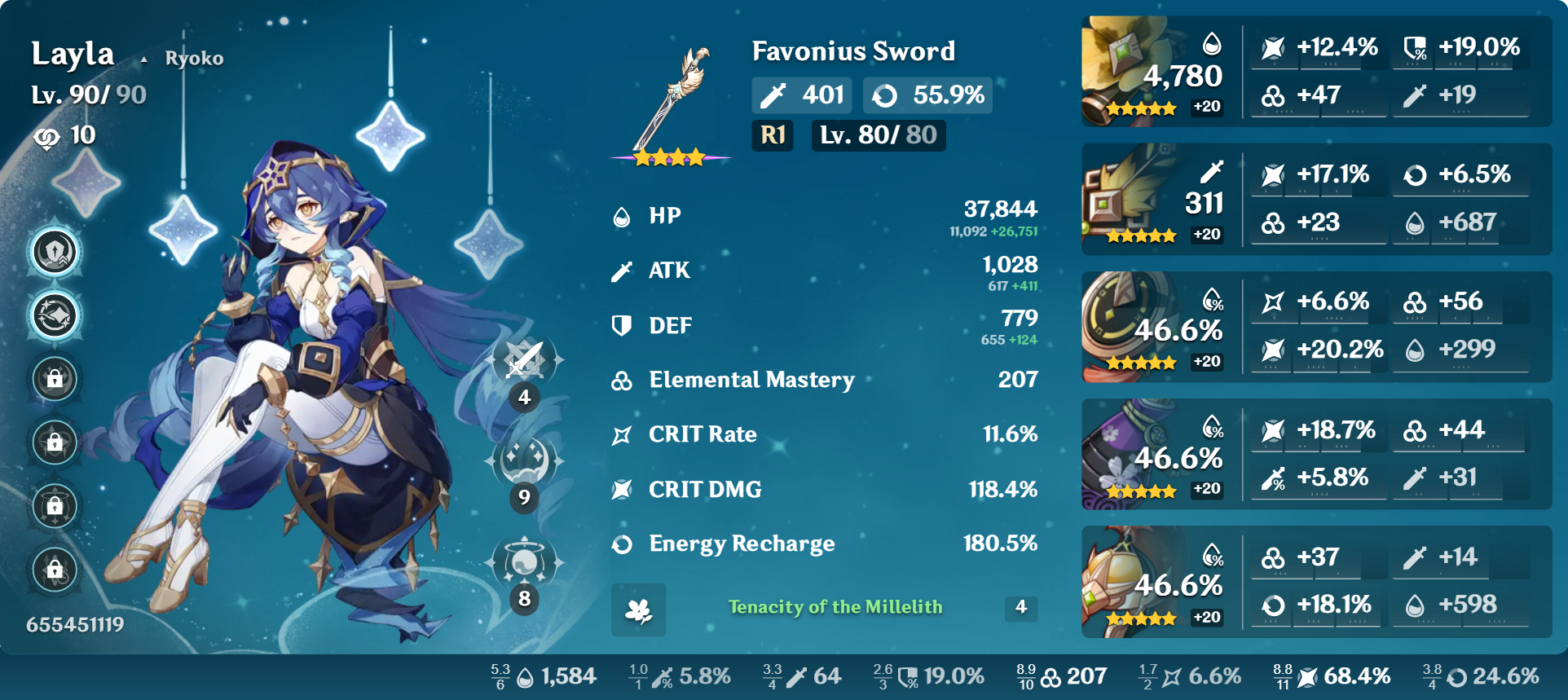 Layla build Genshin Impact | HoYoLAB