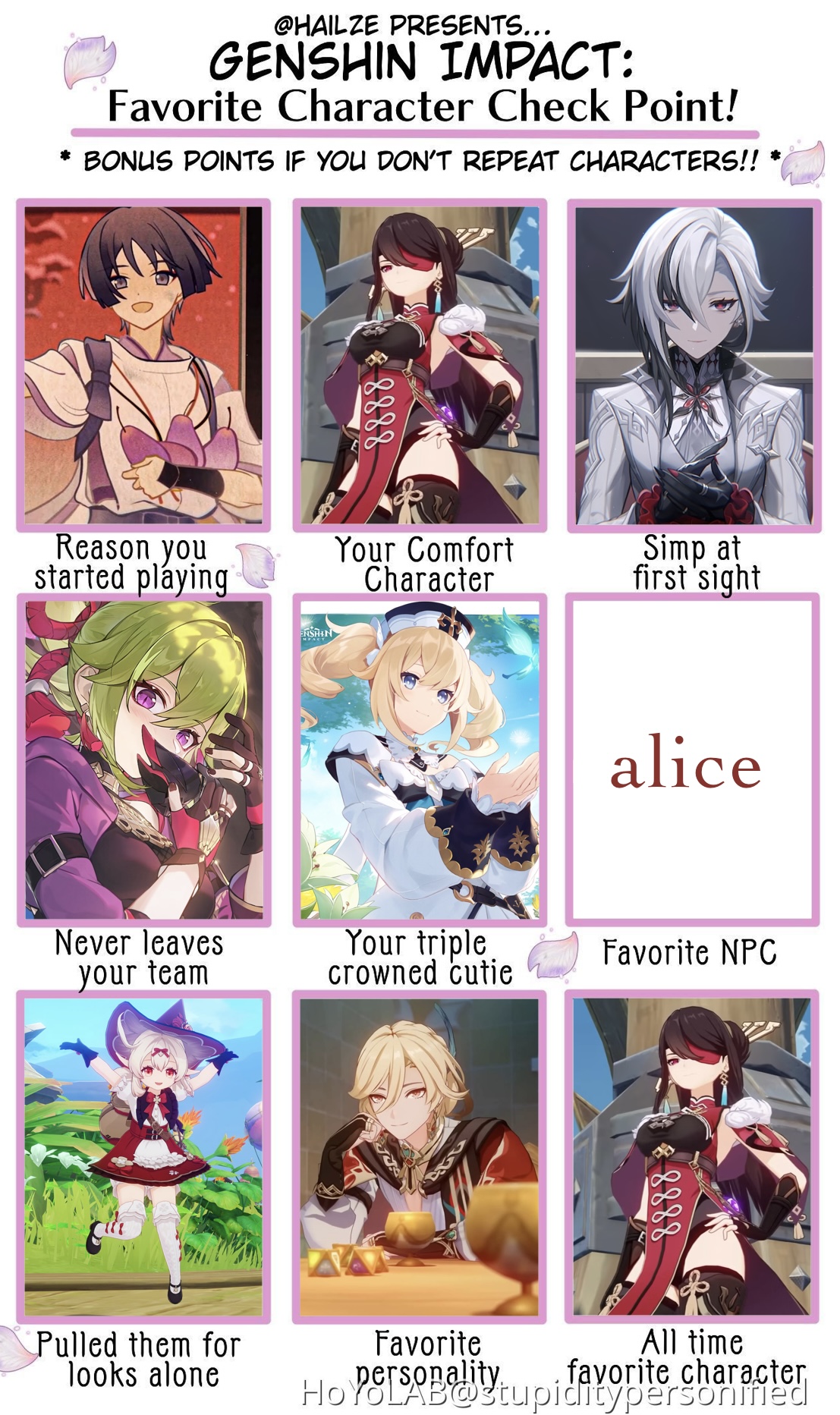 fave characters Genshin Impact | HoYoLAB