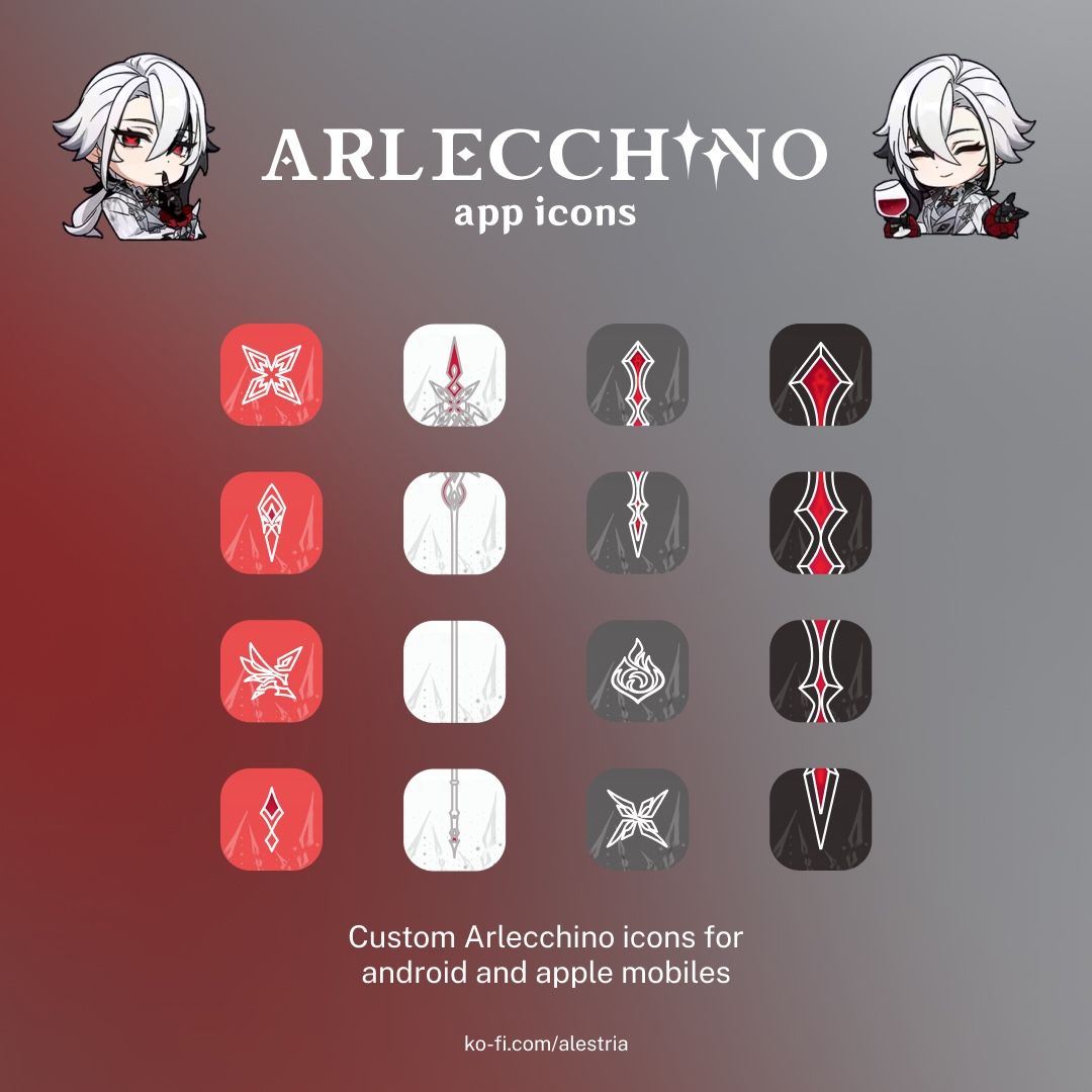 Arlecchino’s Custom Icon Pack Genshin Impact | HoYoLAB