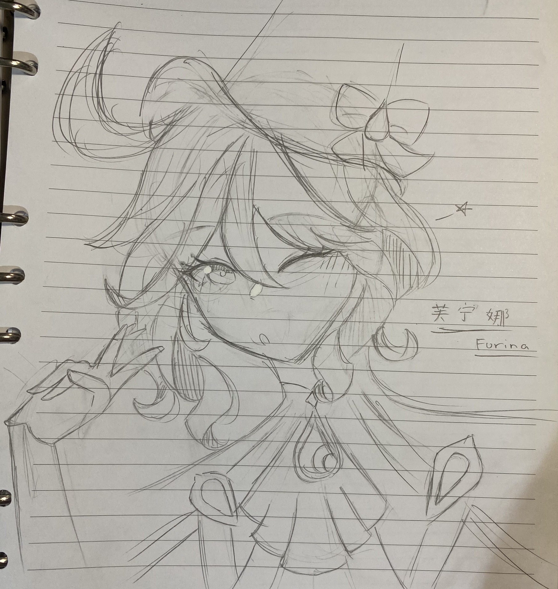 Furina sketch Genshin Impact | HoYoLAB
