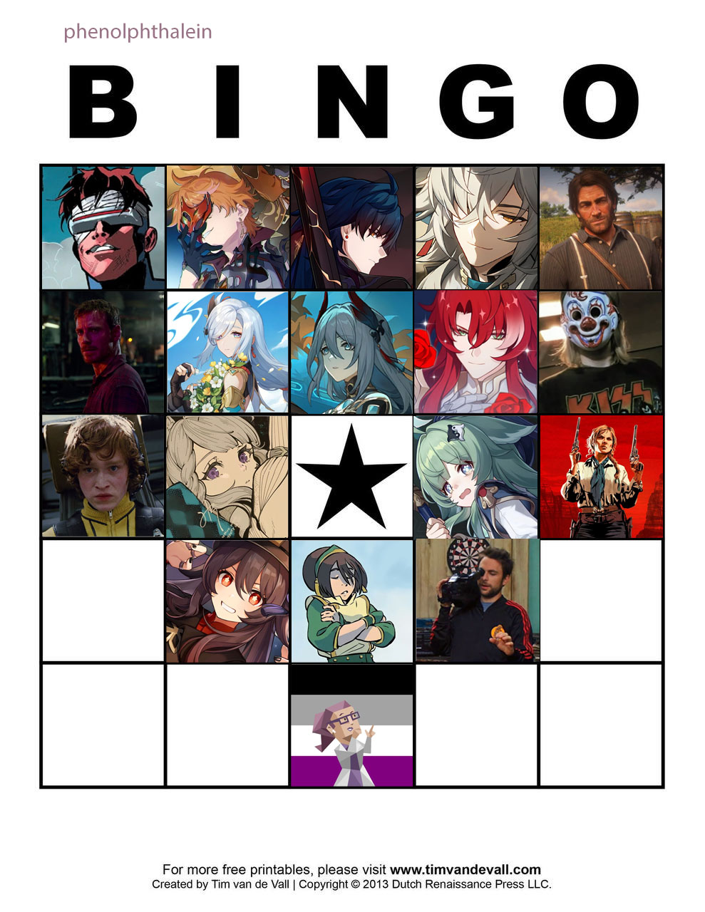 My bingo | HoYoLAB