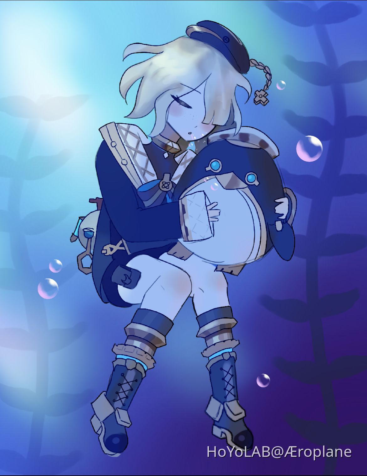 Freminet art I turned in for a grade Genshin Impact | HoYoLAB