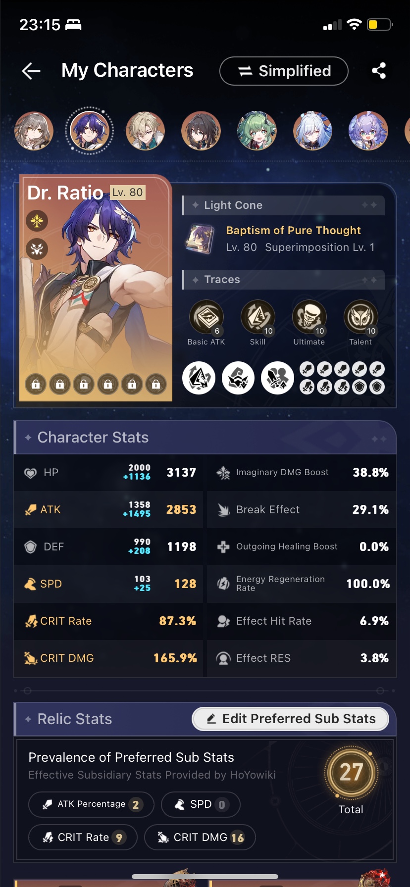 My IPC trio damage + build(s) (Aven E6) Honkai: Star Rail | HoYoLAB