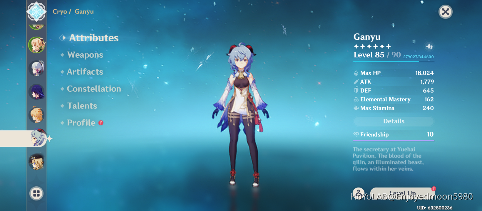 The goat! My 2nd cryo DPS :3 Genshin Impact | HoYoLAB