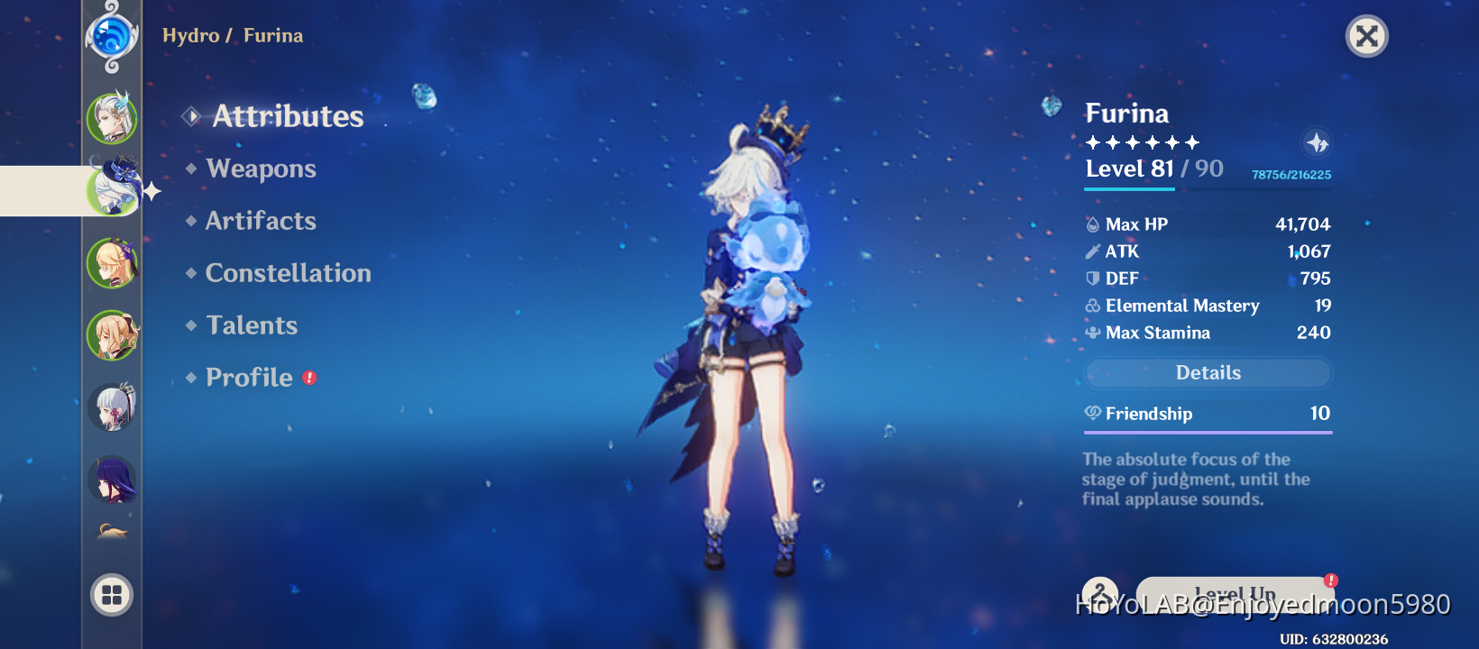 My furina build :3 Genshin Impact | HoYoLAB