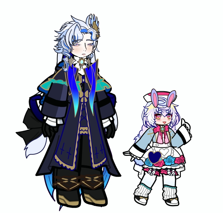 four months difference lol (My Neuvilette and Sigewinne design in gacha ...