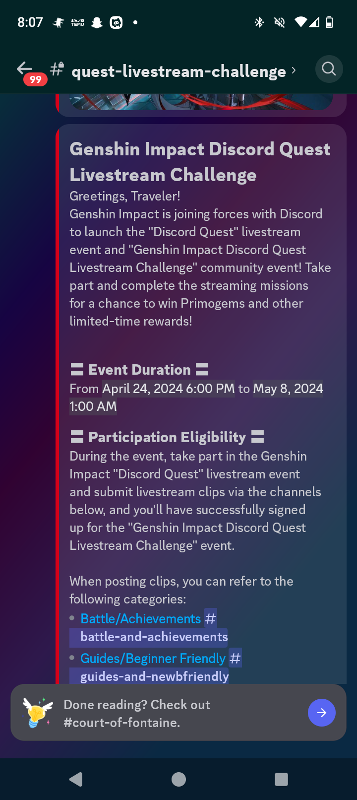 Discord live challenge event dont miss out!! Genshin Impact | HoYoLAB