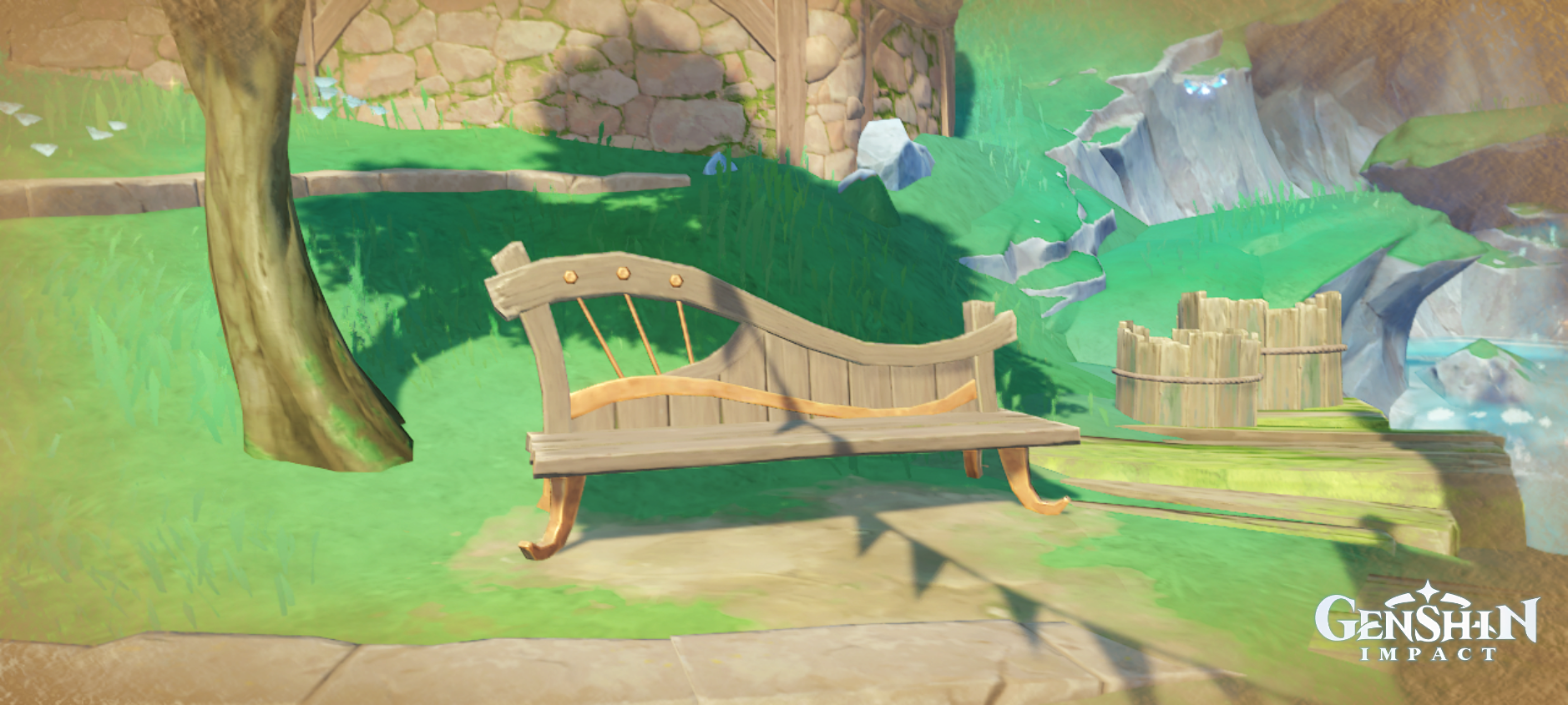 This bench looks epic Genshin Impact | HoYoLAB