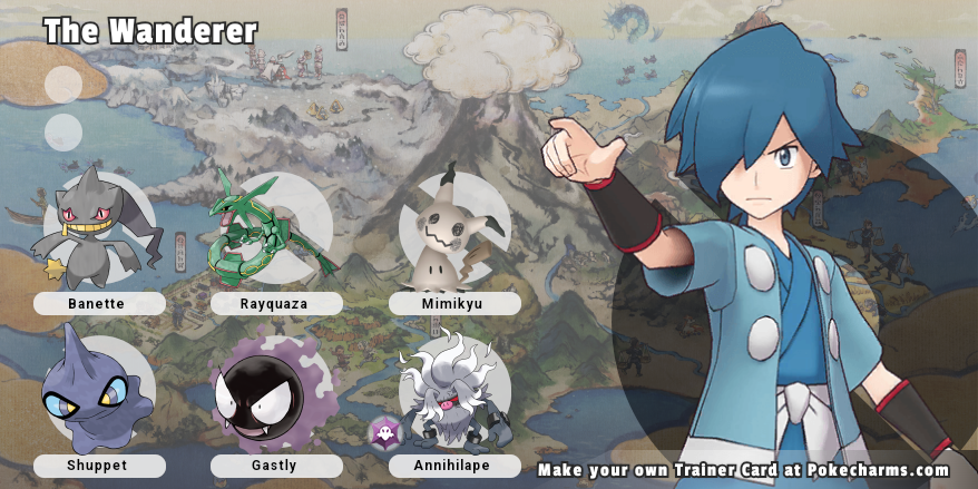 I made a pokemon trainer card for Wanderer:> Genshin Impact | HoYoLAB