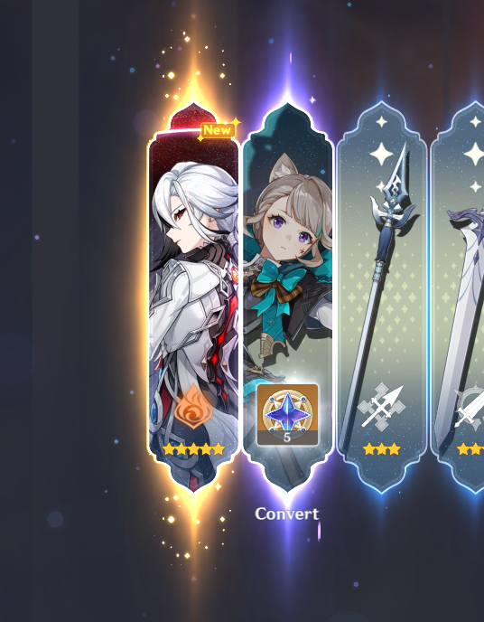 0 pity with like 60 intertwined fate left and somehow got a 5 star and ...