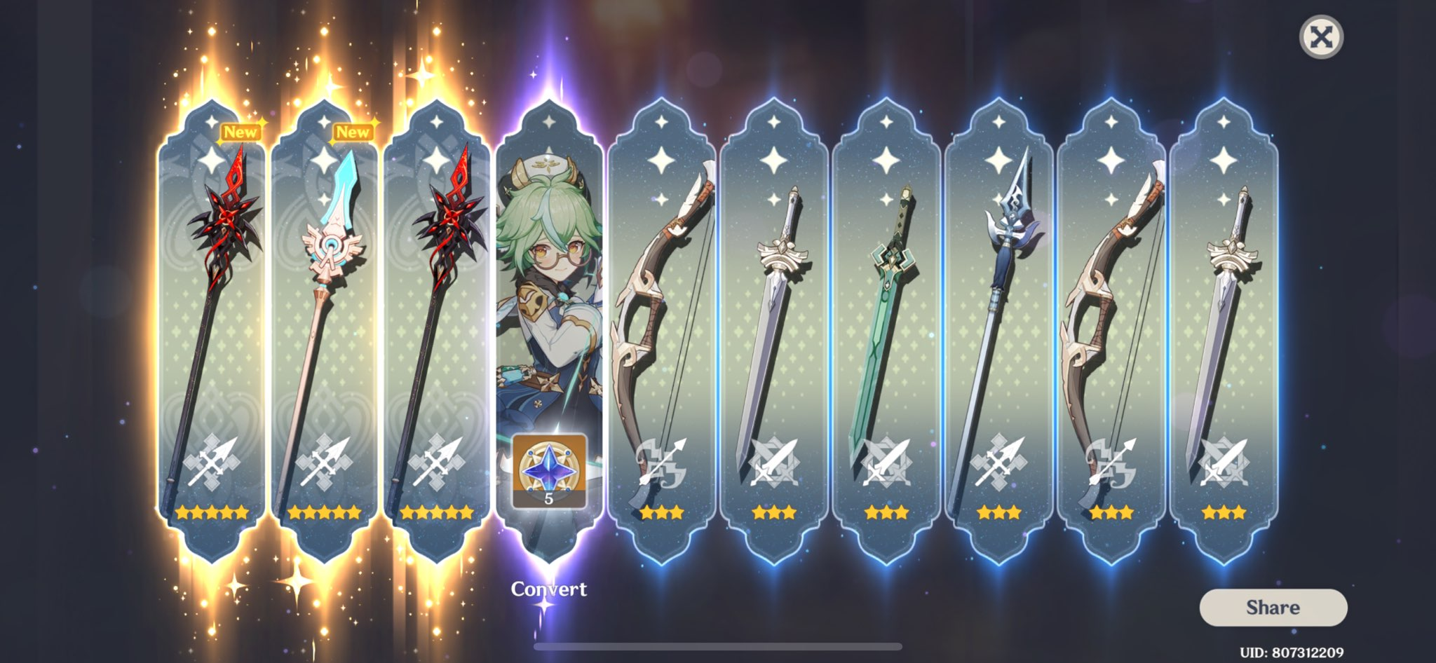 My 6th Lucky Pull (1st time to get triple 5* in x10 pulls) Genshin Impact | HoYoLAB