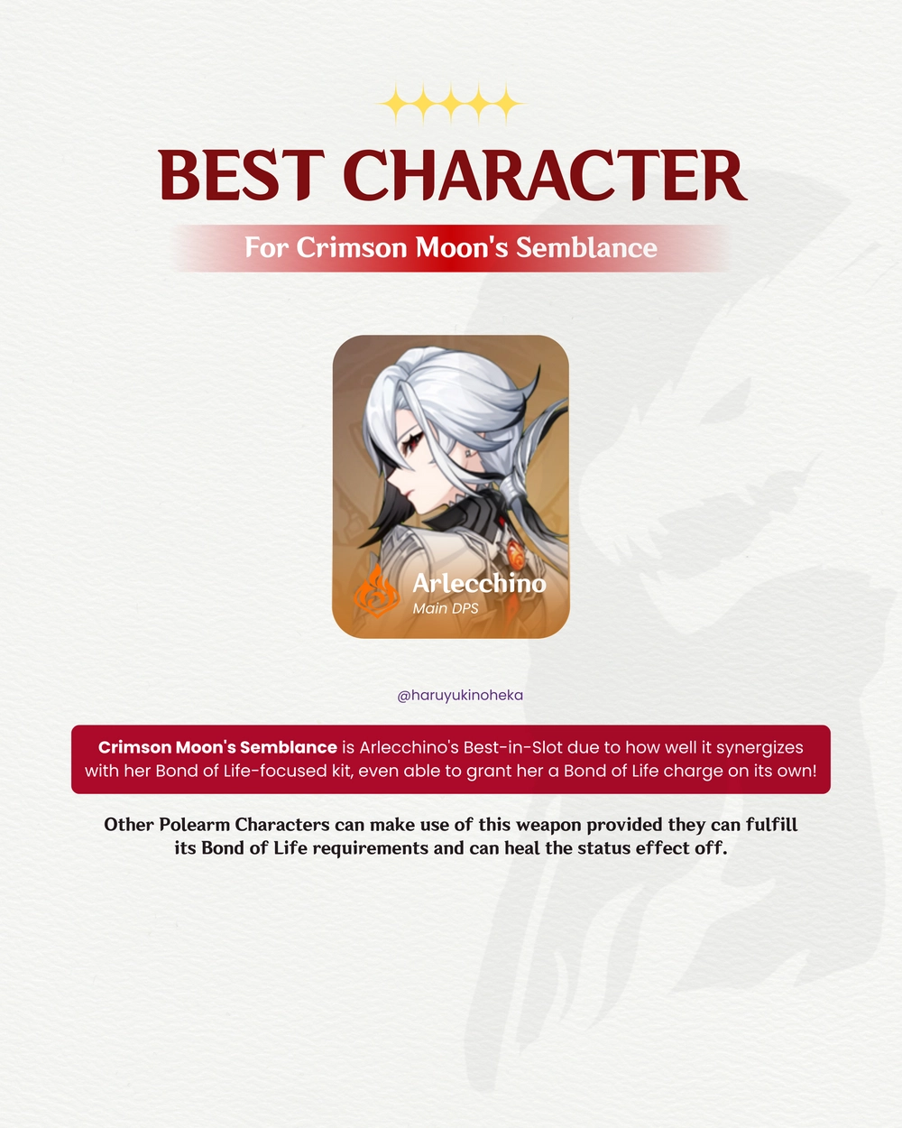 [Weapon Guide] Crimson Moon's Semblance 🔥 Genshin Impact | HoYoLAB