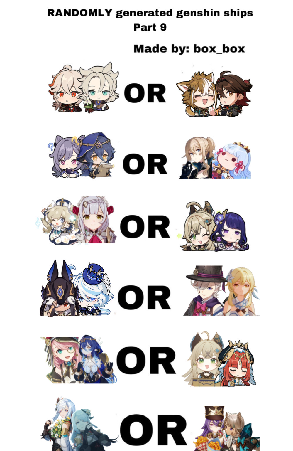 Rabdomly generated genshin ships, part 9🎀 Genshin Impact | HoYoLAB