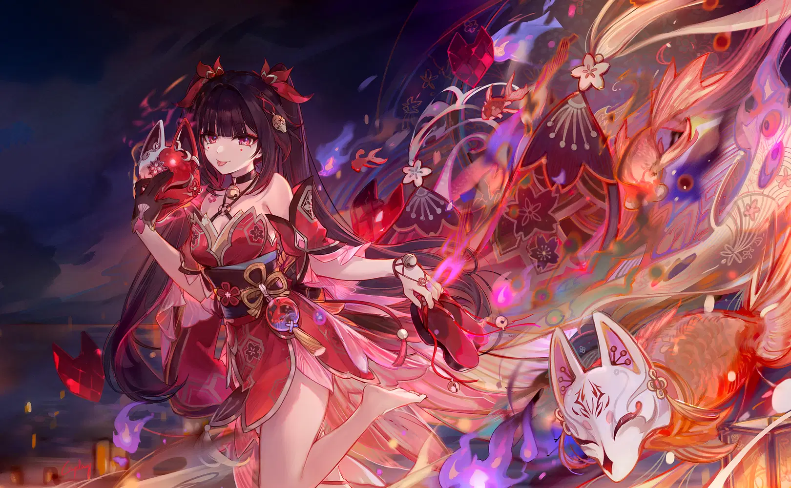 anime sparkle background