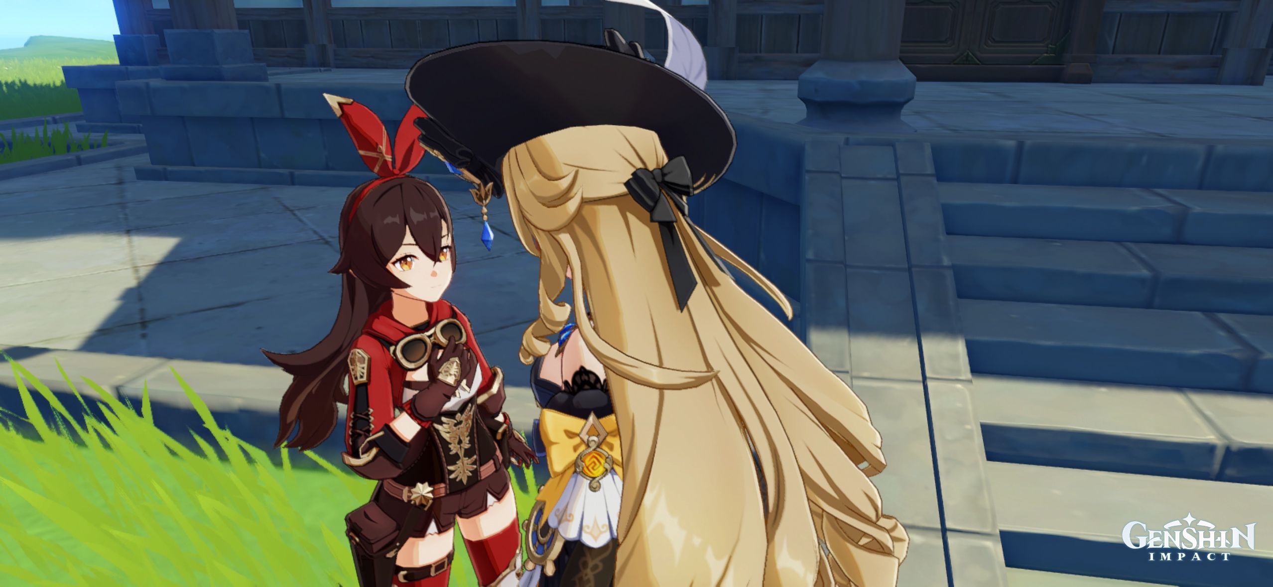 Navia towering over Amber Genshin Impact | HoYoLAB