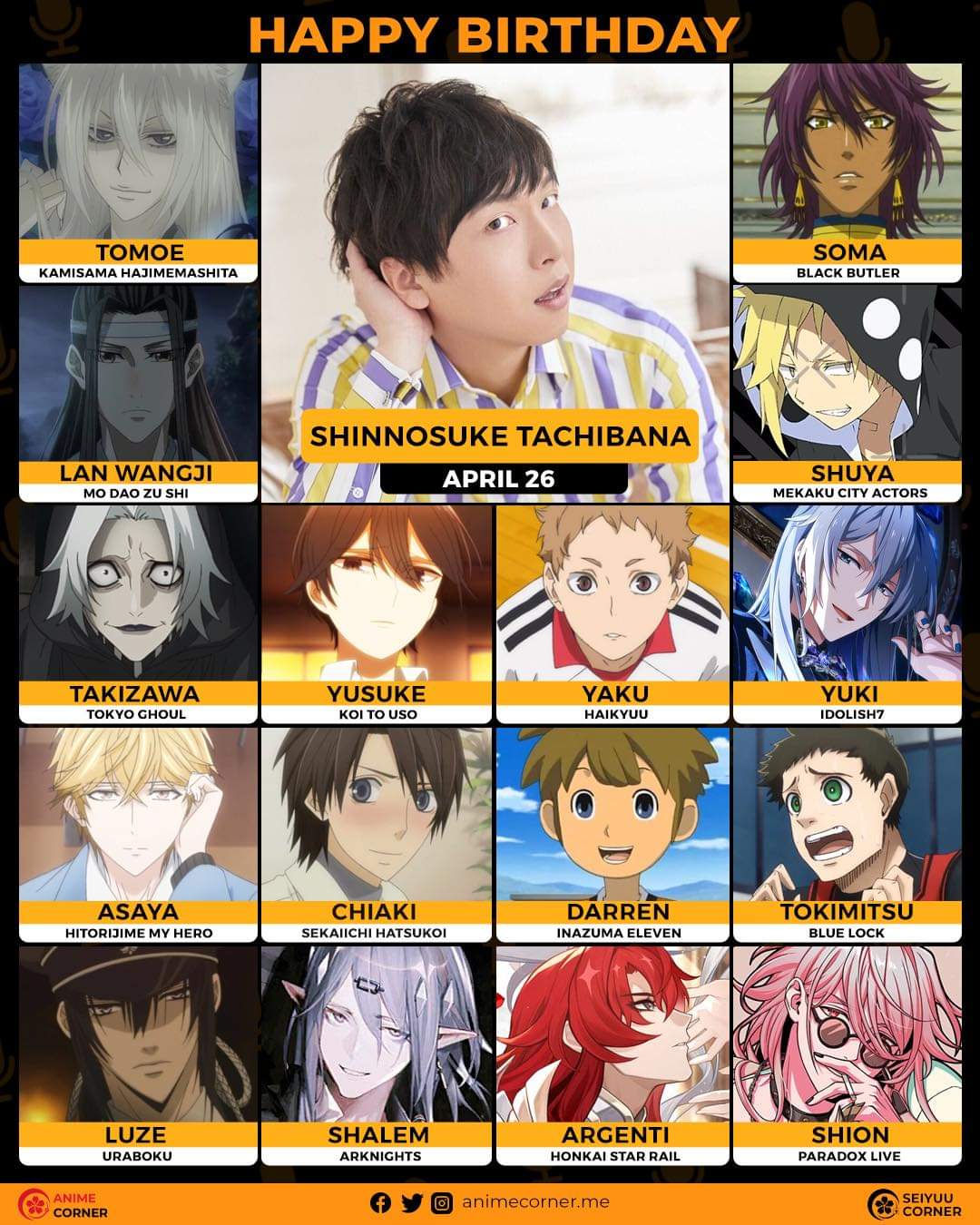 #HSR HAPPY BIRTHDAY 🎉 TACHIBANA SHINNOSUKE (立花 慎之介) - CV của ARGENTI :3 Honkai: Star Rail | HoYoLAB
