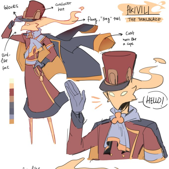 Akivili fan design, because @DailyAha_HSR 's fan design inspired me to ...