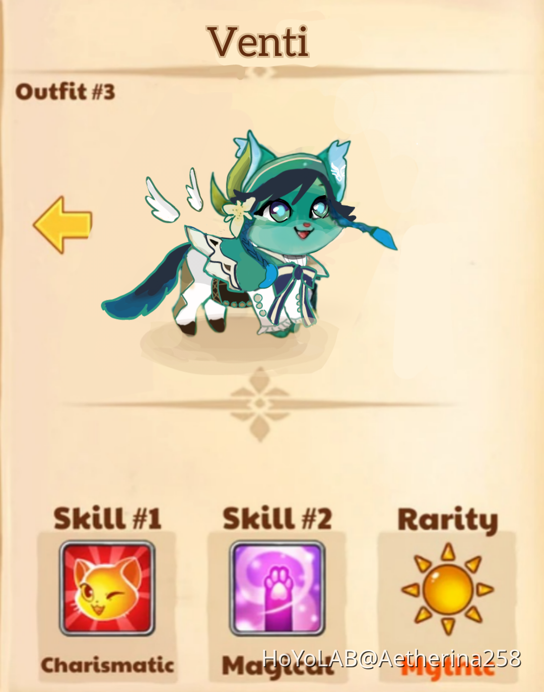 Venti as Castle cats (game) character. Genshin Impact | HoYoLAB