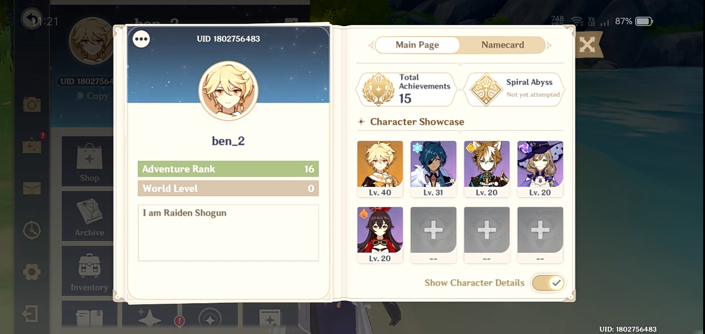 my uid plz help me gift me genesis anyone plzz Genshin Impact | HoYoLAB