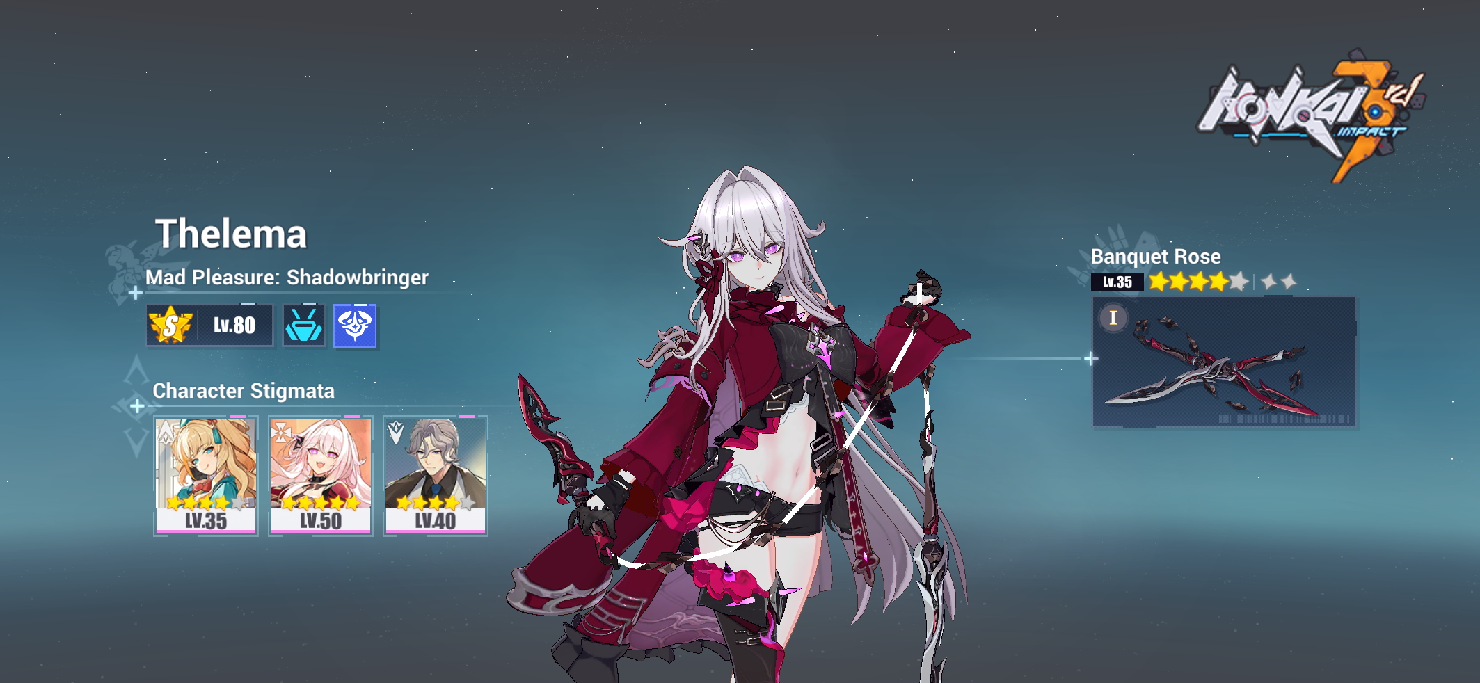 complete Thelema Stigmata and Weapon but need Upgrade lot ;-; Honkai ...