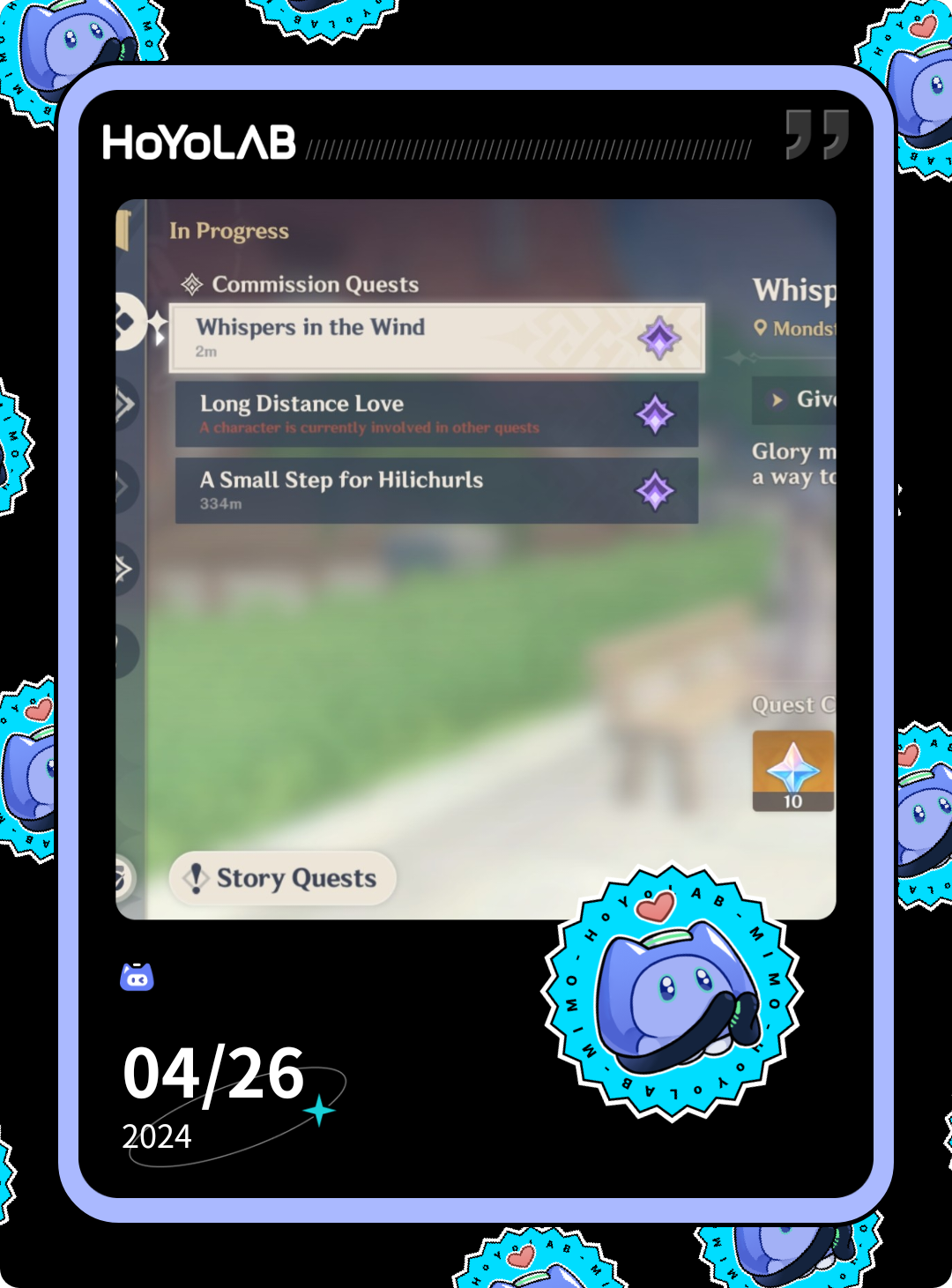 04/26 Diary -# Strange Knowledge Gained! | HoYoLAB