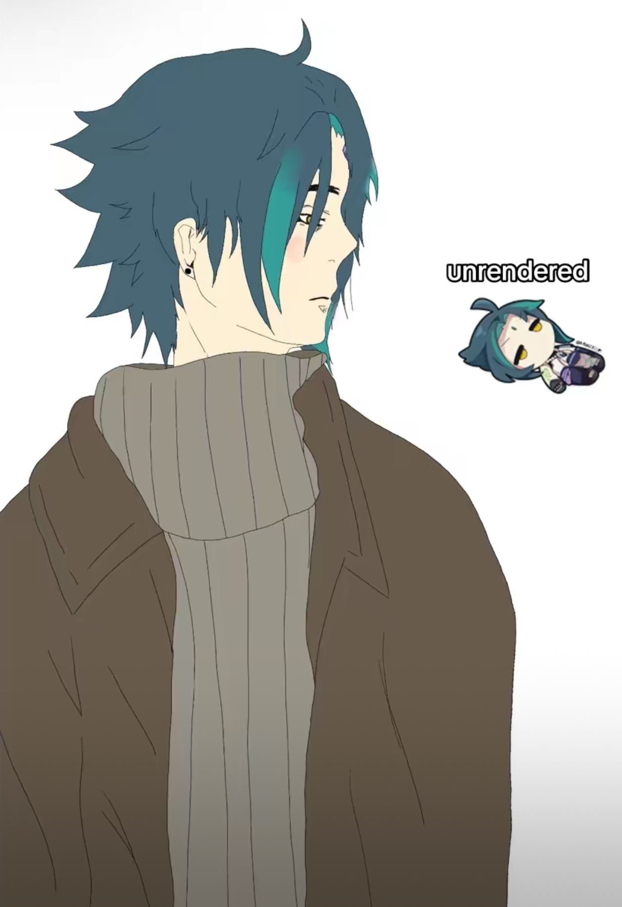 unrendered Xiao art xoxo Genshin Impact | HoYoLAB