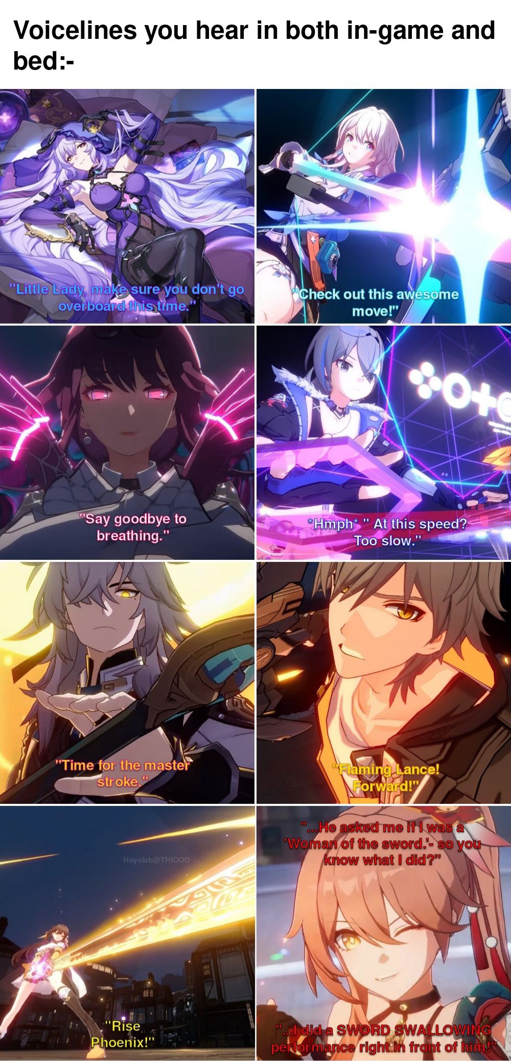 Lines you hear in HSR that you also hear in bed Honkai: Star Rail | HoYoLAB