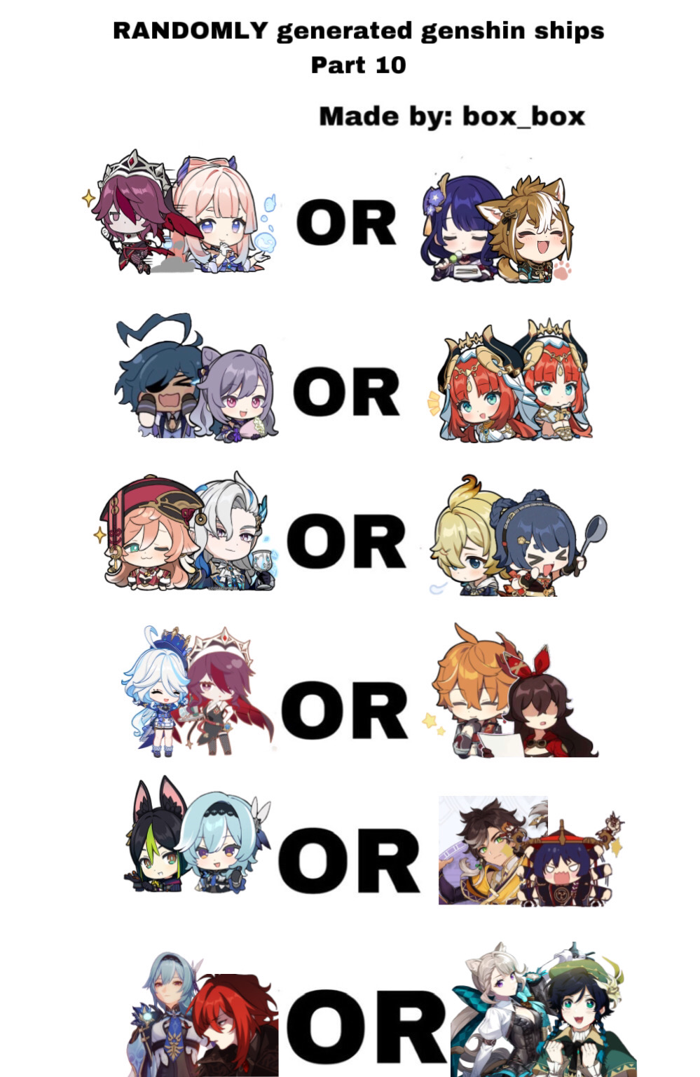 Randomly generated genshin ships, part 10🫧 Genshin Impact | HoYoLAB