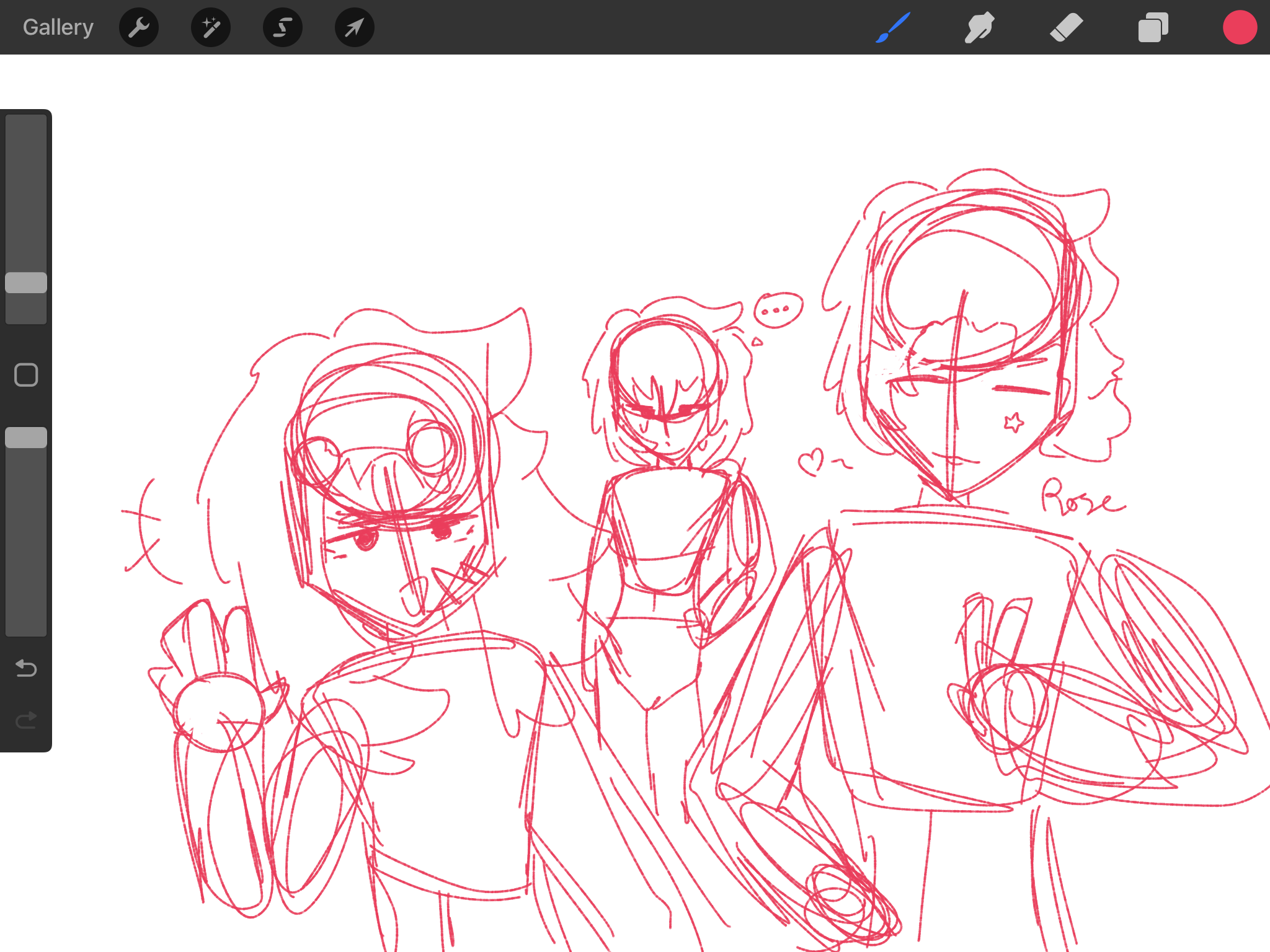 Drawing the trio(OCS) | HoYoLAB