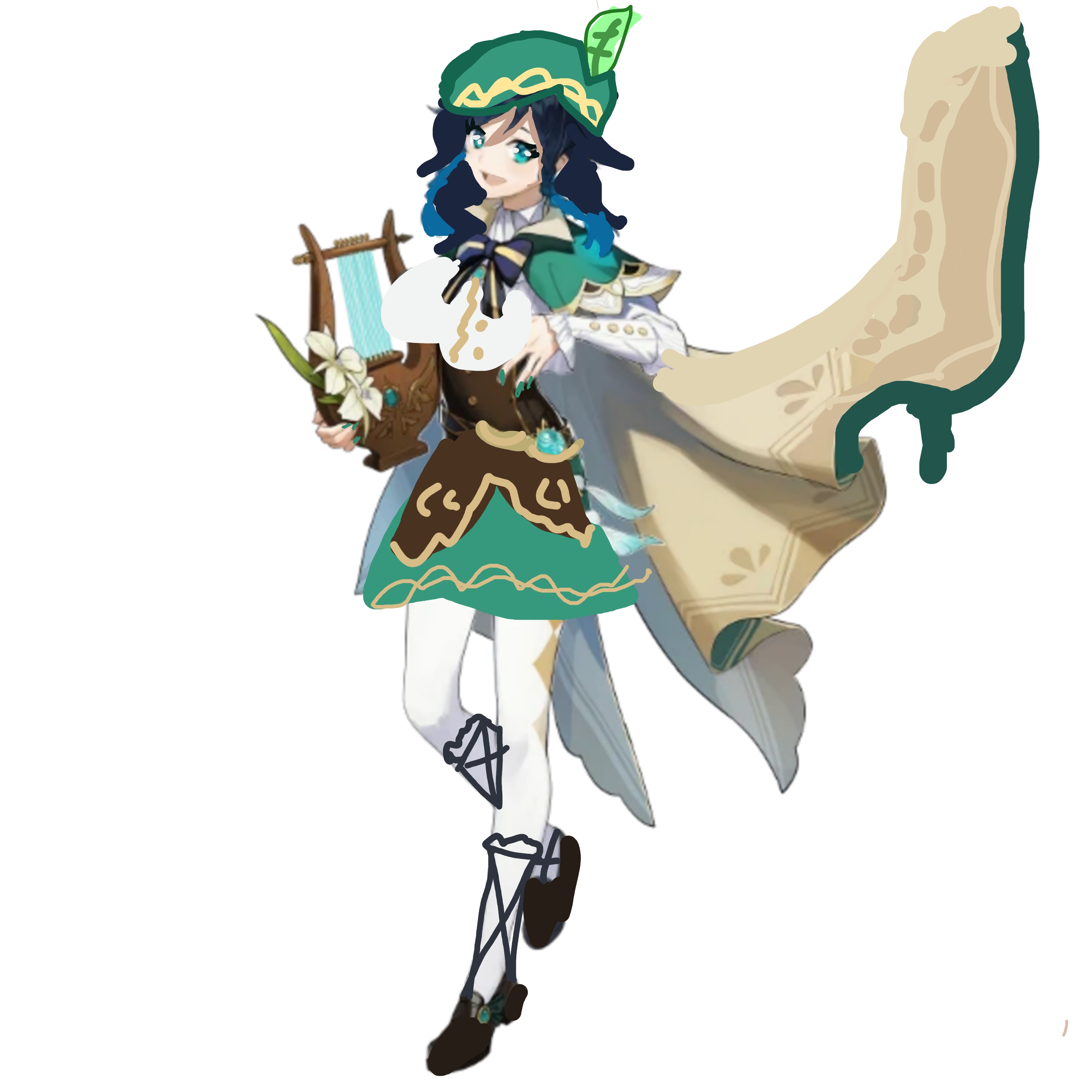 Venti girl design lol I did this in 10 mins Genshin Impact | HoYoLAB