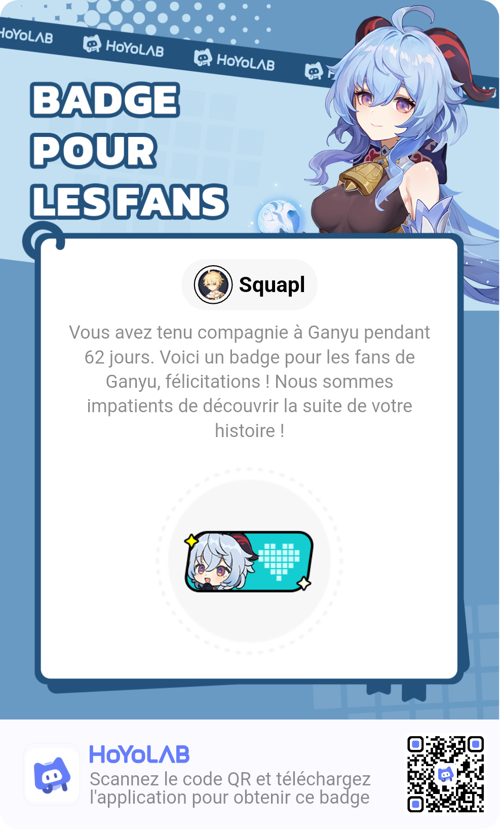 badge fan Ganyu Genshin Impact | HoYoLAB