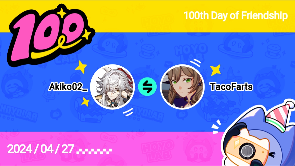 Hiya buddy! Happy anniversary!! | HoYoLAB