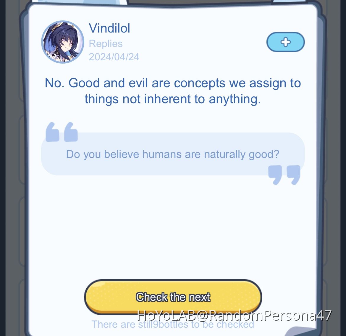 Are Humans Naturally Good? (BottleMi Edition) | HoYoLAB