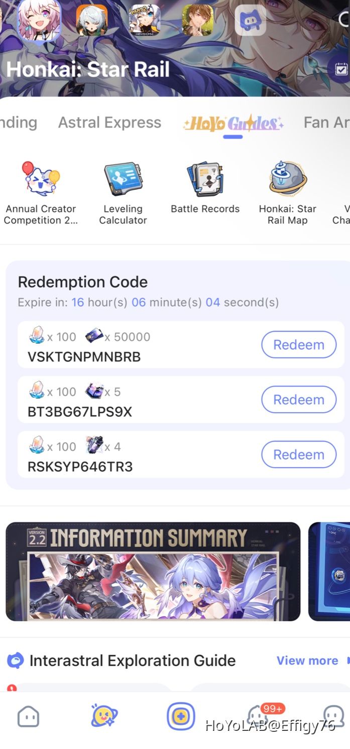 Redemption Codes Are Here! Honkai: Star Rail | HoYoLAB
