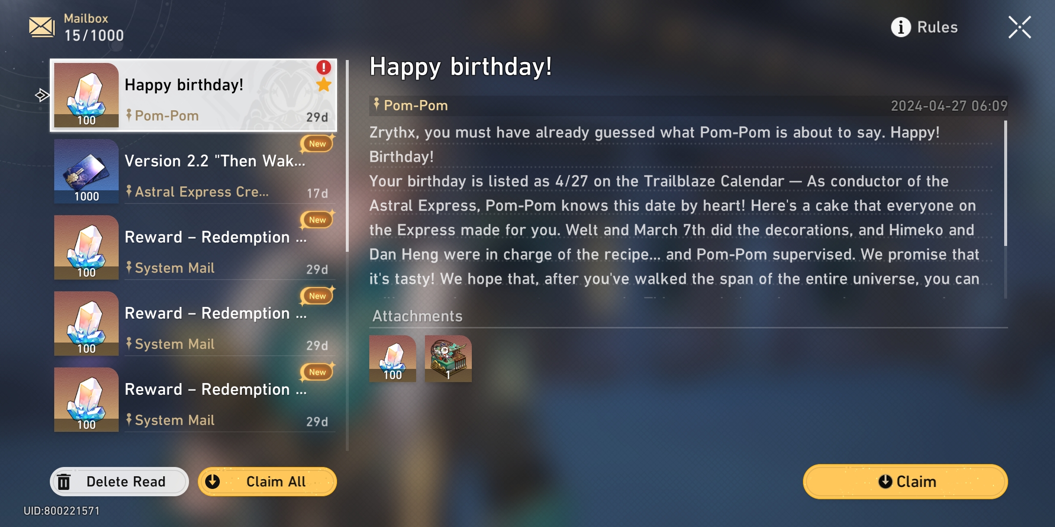 What 2nd HSR Birthday Cake looks like Honkai: Star Rail | HoYoLAB